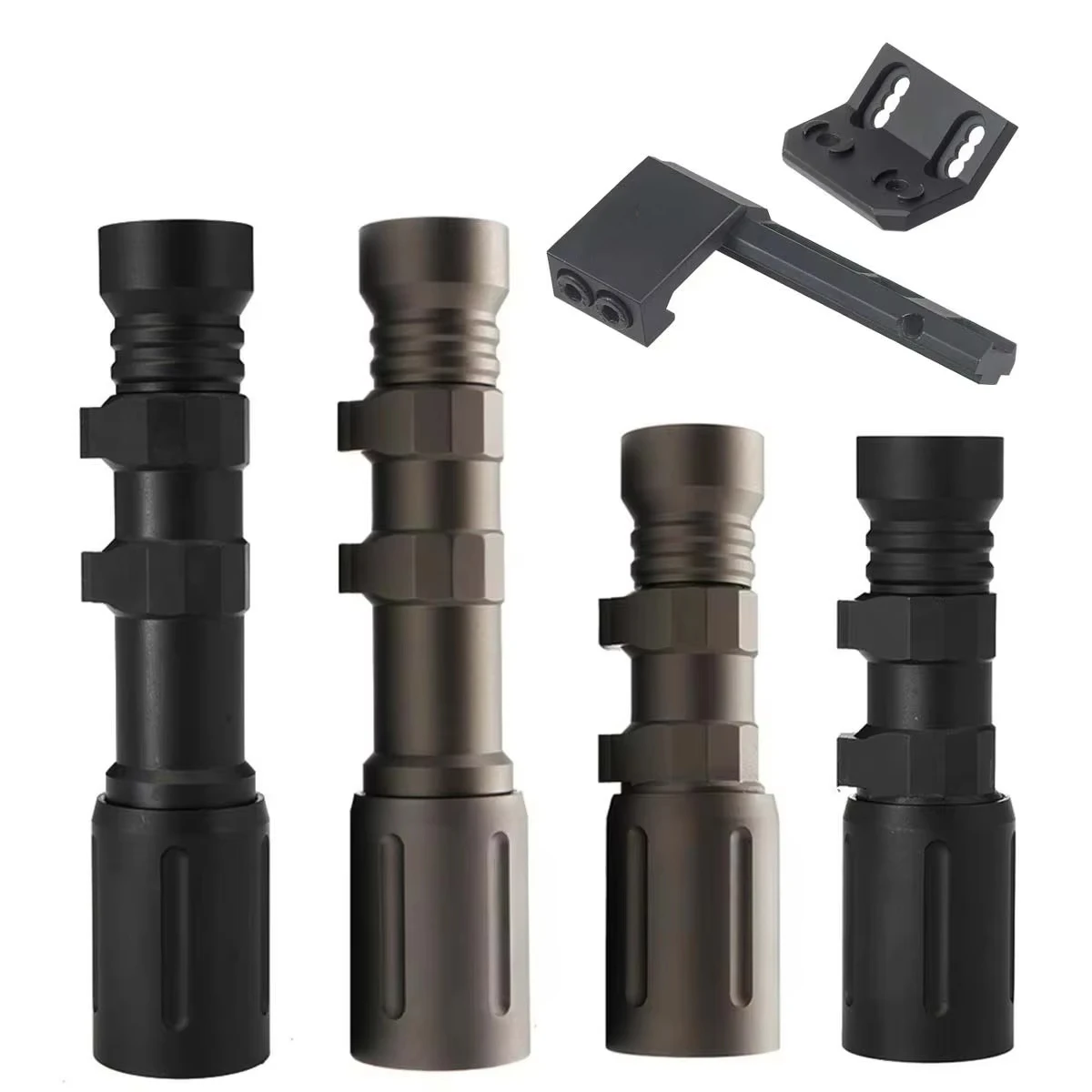 Tactical M-LOK 20mm Picatinny Rail Modlit PLH White LED Flashlight ...