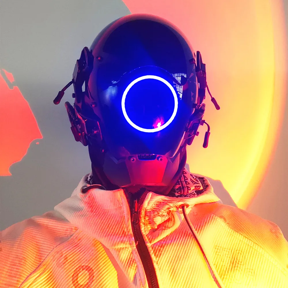 Black-Cyber-punk-Helmet-Mask-Cosplay-for-Men-and-Women-Cool-Mask ...