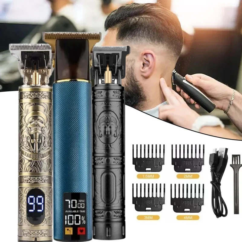 Professional-Hair-Trimmer-Rechargeable-Hair-Cutting-Machine-for-Men-LCD ...