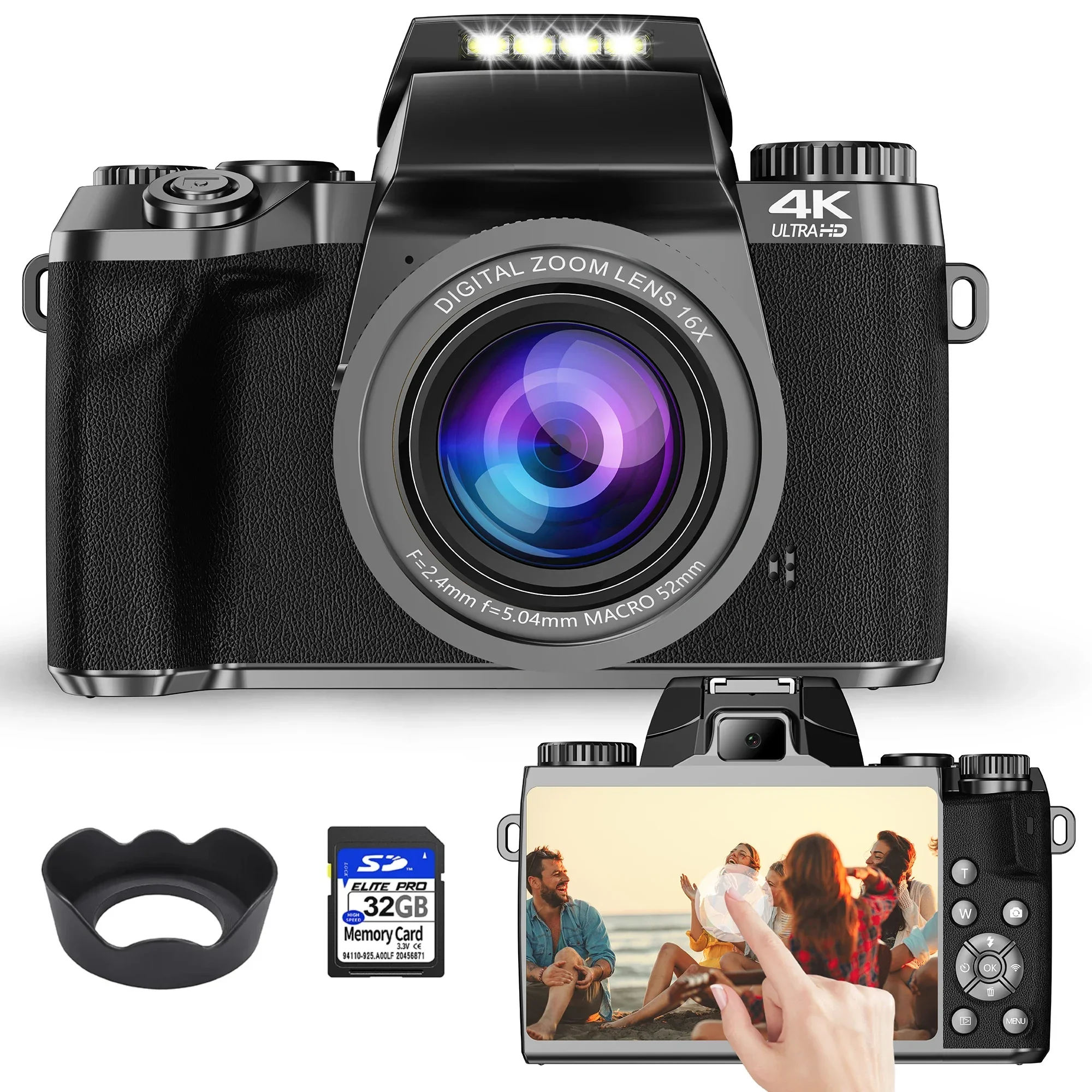 4K-Digital-Cameras-for-Photography-18X-Digital-Zoom-DSLR-Vlogging ...