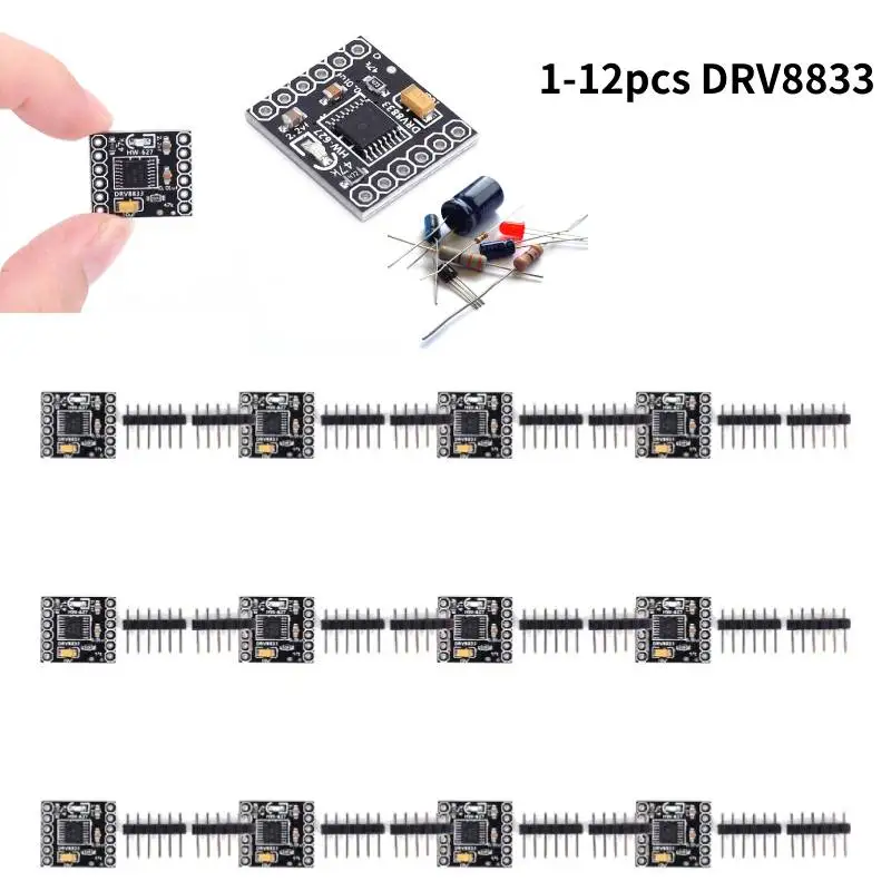 1-12pcs DRV8833 Motor Drive Module 6 Pin DC Gear Motor Driver 1.5A ...