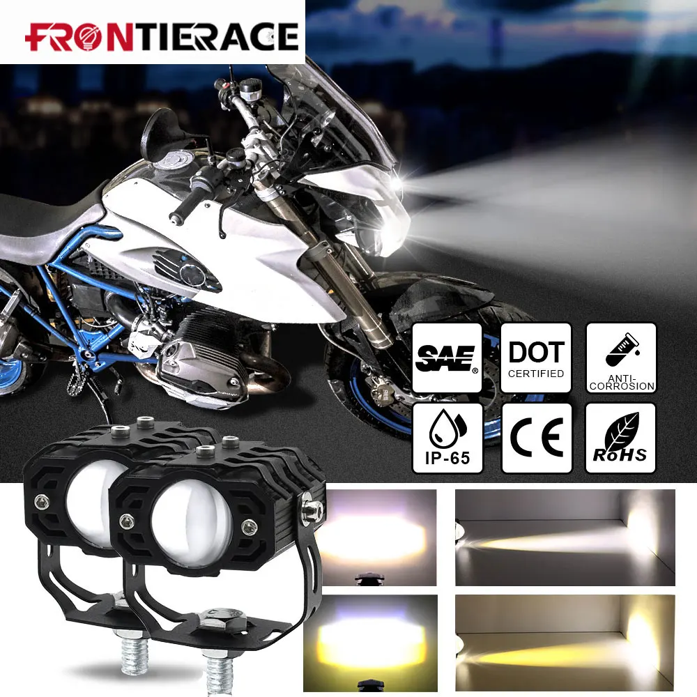 2pcs Motorcycle Light Mini Spotlights Projector Lens 12v Barra Led Lamp ...