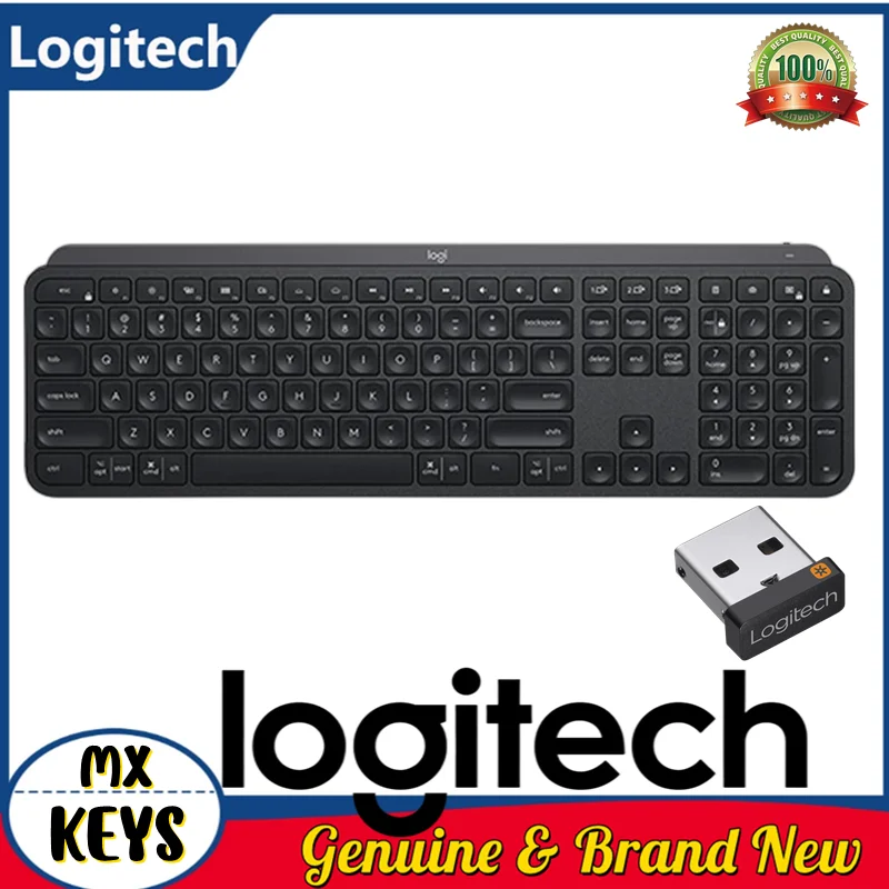 Logitech Mx Keys Wireless Lighted Keyboard, Tactile Responsive Typing ...