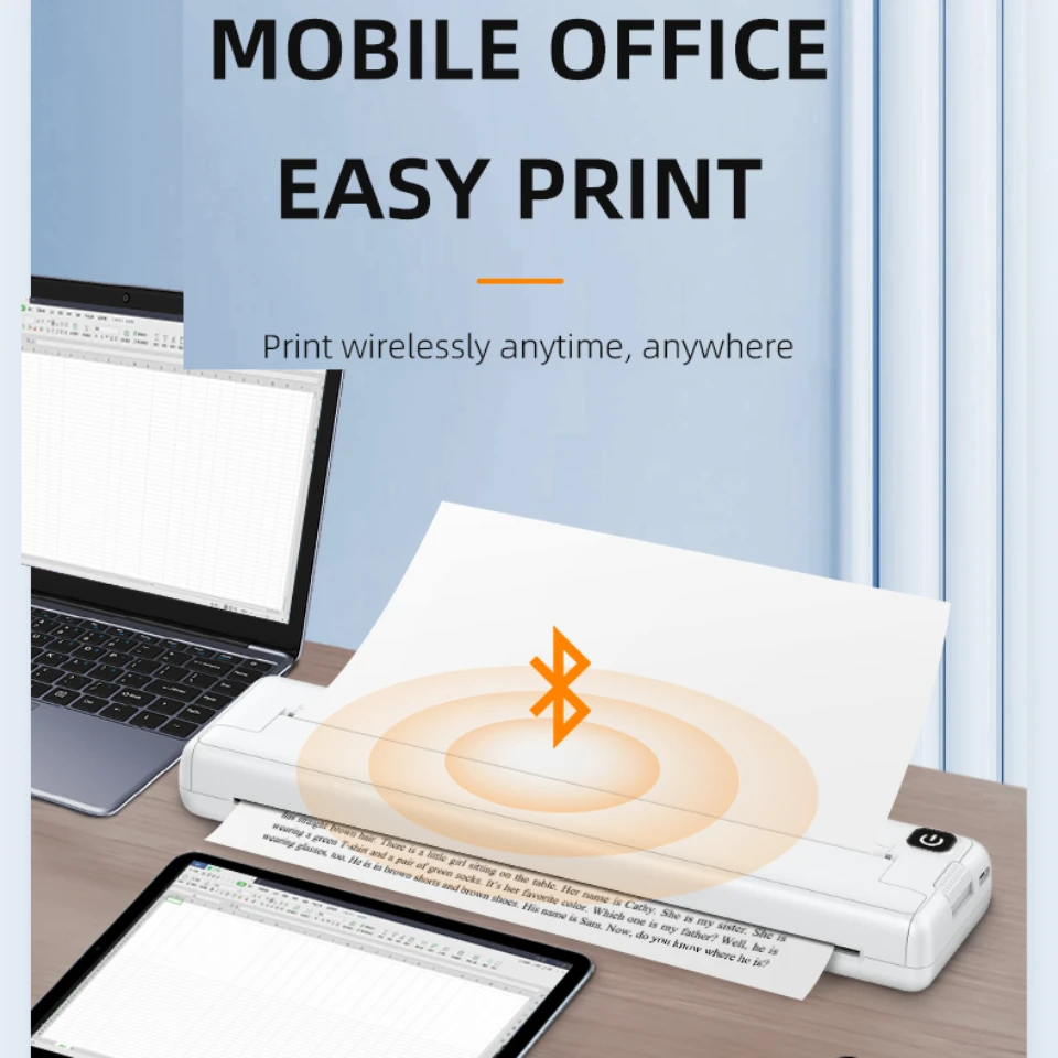 Printer-Thermal-printer-A4-paper-Bluetooth-compatible-Portable-Inkless ...