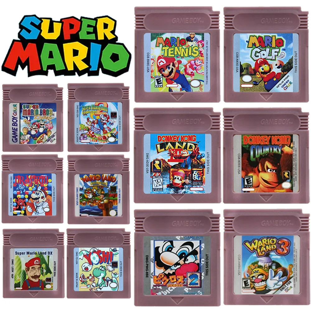 GBC-Game-Cartridge-16-Bit-Video-Game-Console-Card-Mario-Donkey-Kong ...