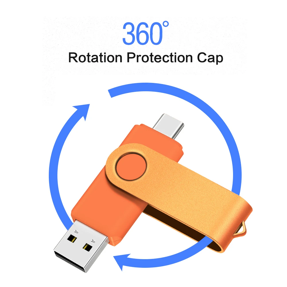 TYPE-C-USB-Flash-Drive-64GB-Orange-High-Speed-Memory-Stick-for-Android ...