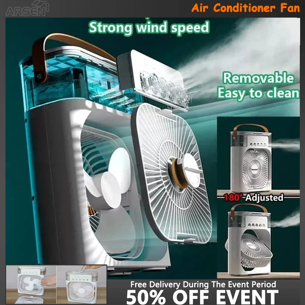 Portable-Humidifier-Air-Conditioner-Fan-Household-Hydrocooling-Water ...