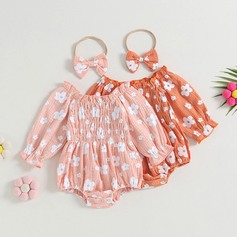 FOCUSNORM-0-24M-Infant-Baby-Girl-Cute-Rompers-Flower-Print-Long-Bubbles ...