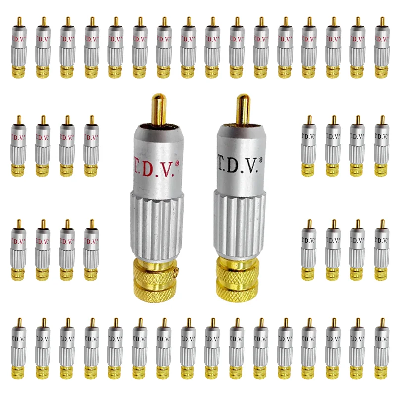 Conector-de-altavoz-de-Cable-de-Audio-Hifi-Adaptador-de-Audio-chapado ...