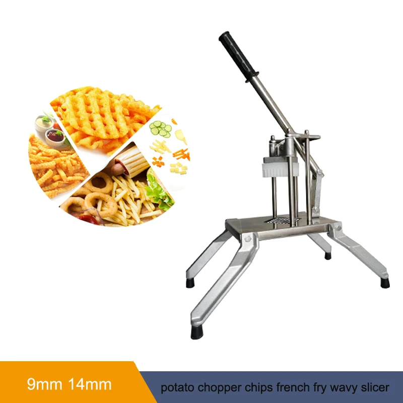 Wavy Shape Potato Crinkle Cutter Chip Slice Cutting Equipment French ...