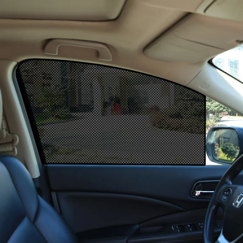 2PCS-Car-Side-Window-Screen-Mesh-Sun-Shade-Cover-Windshield-Sunshade ...