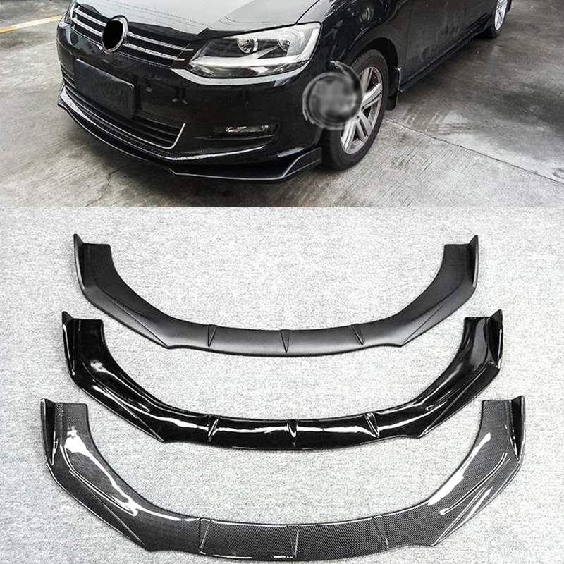 Car-Front-Lip-For-Volkswagen-Sharan-Accessories-3Pcs-Front-Bumper-Split ...