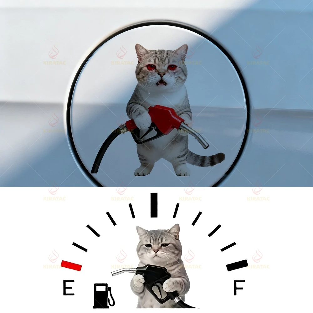 1pc Funny Crying Gas Cat Car Sticker Waterproof for Car Fuel Caps ...