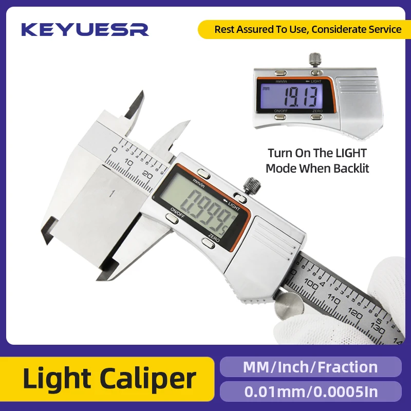 Light-Digital-Caliper-Electronic-Micrometer-Ruler-Digital-Vernier ...