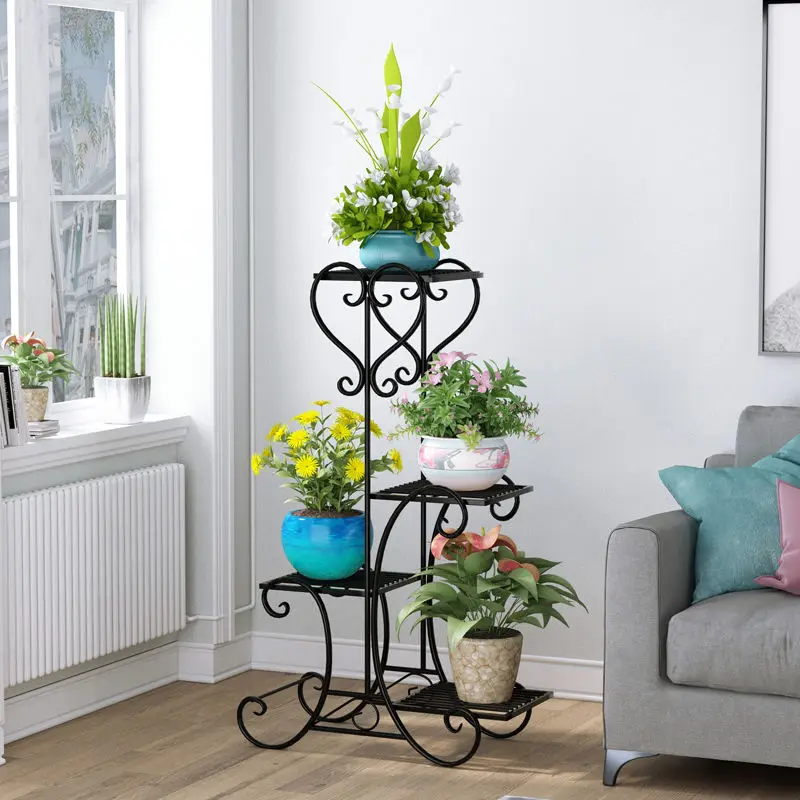 Metal-Plant-Stand-Flower-Display-Rack-Garden-Planter-Holder-with-4-Tier ...