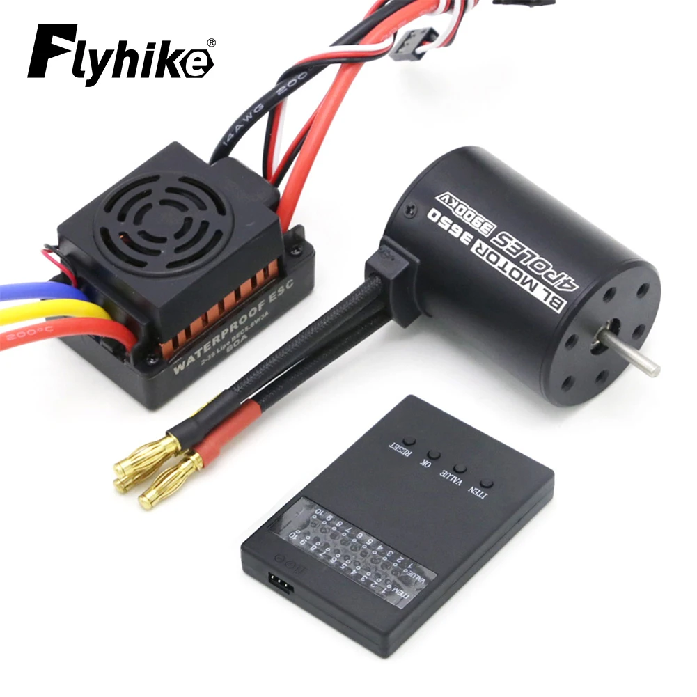 New Upgrade Waterproof 3650 3900KV RC Car Brushless Motor 60A ESC ...