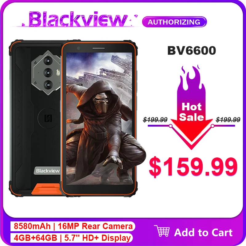 Blackview-BV6600-IP68-Waterproof-Rugged-Mobile-Phone-8580mAh-4GB-64GB-5 ...
