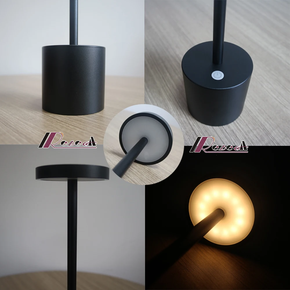 Lampe à poser,Lampe Led sans fil avec interrupteur tactile,Rechargeable ...