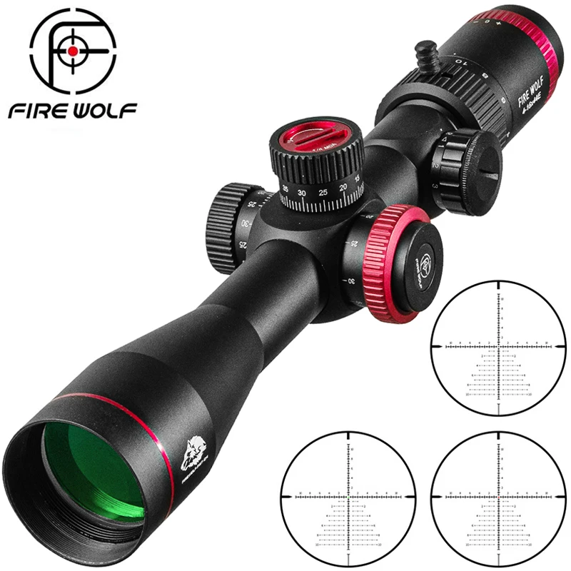 FIRE WOLF 1.5-4X30 Scope Hunting Tactical Optical Rifle with Red Green ...