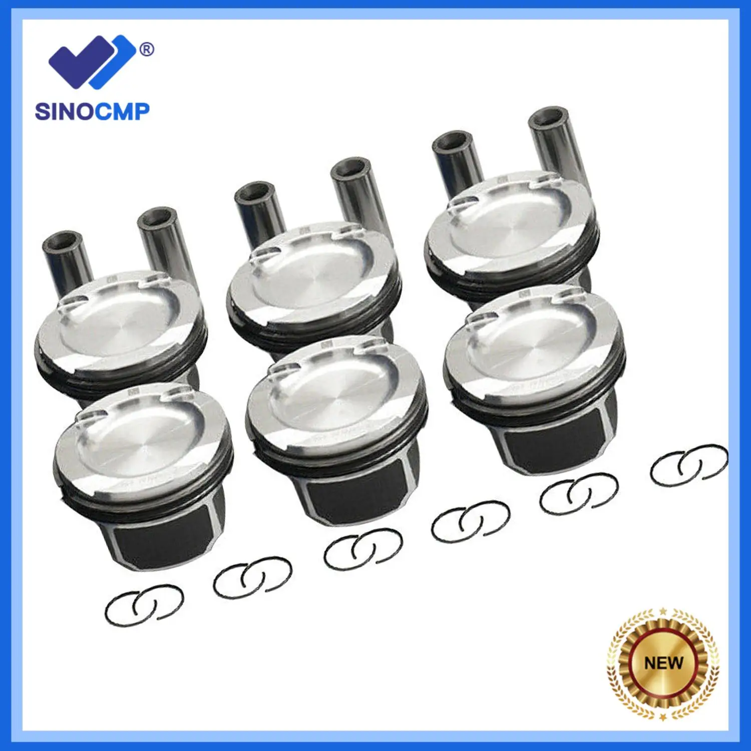 6pcs N54 New Engine Pistons Rings Φ84mm 11257610295 For BMW E82 E90 E60 ...