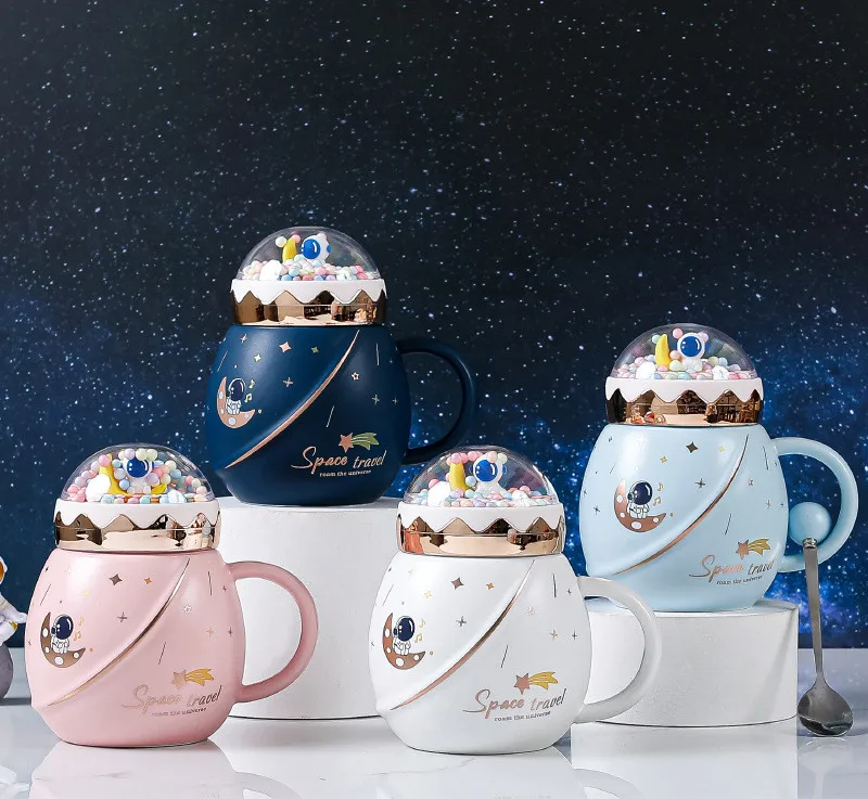 New-Cute-Water-Cups-Ceramic-Mug-With-Lid-and-Spoon-Milk-Coffee-Cup ...