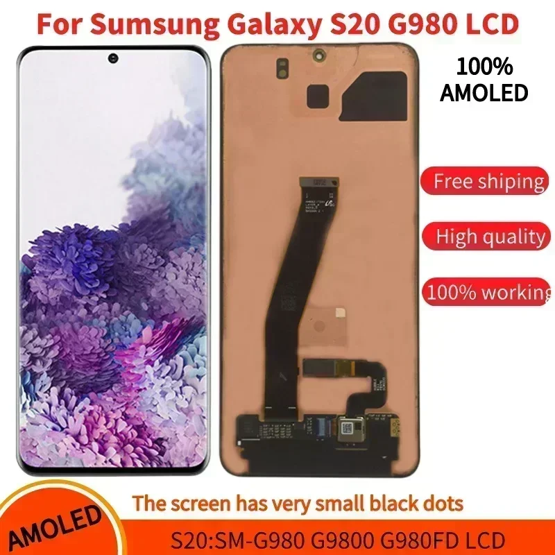 6.5'' AMOLED For Samsung Galaxy S20 LCD Display Touch Digitizer Assembly For S20 SM-G980F SM ...