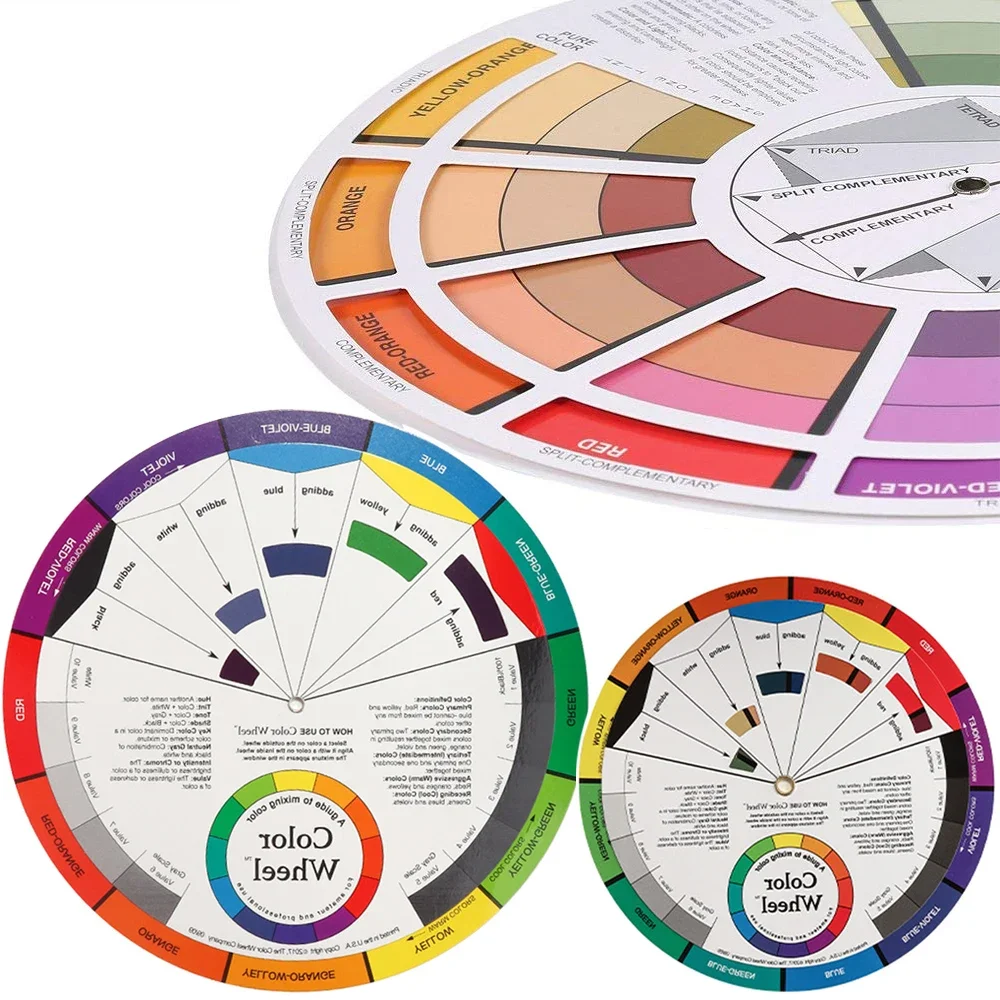 1Pcs-12-Color-Paper-Card-Tattoo-Color-Wheel-Circle-Chromatic-Eyebrow ...