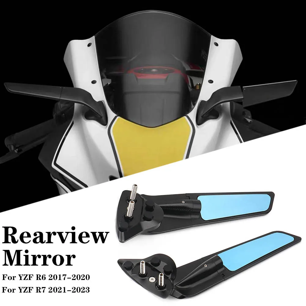 New-Motorcycle-Mirror-Wind-Wing-Adjustable-Rotating-Rearview-Mirror-For ...