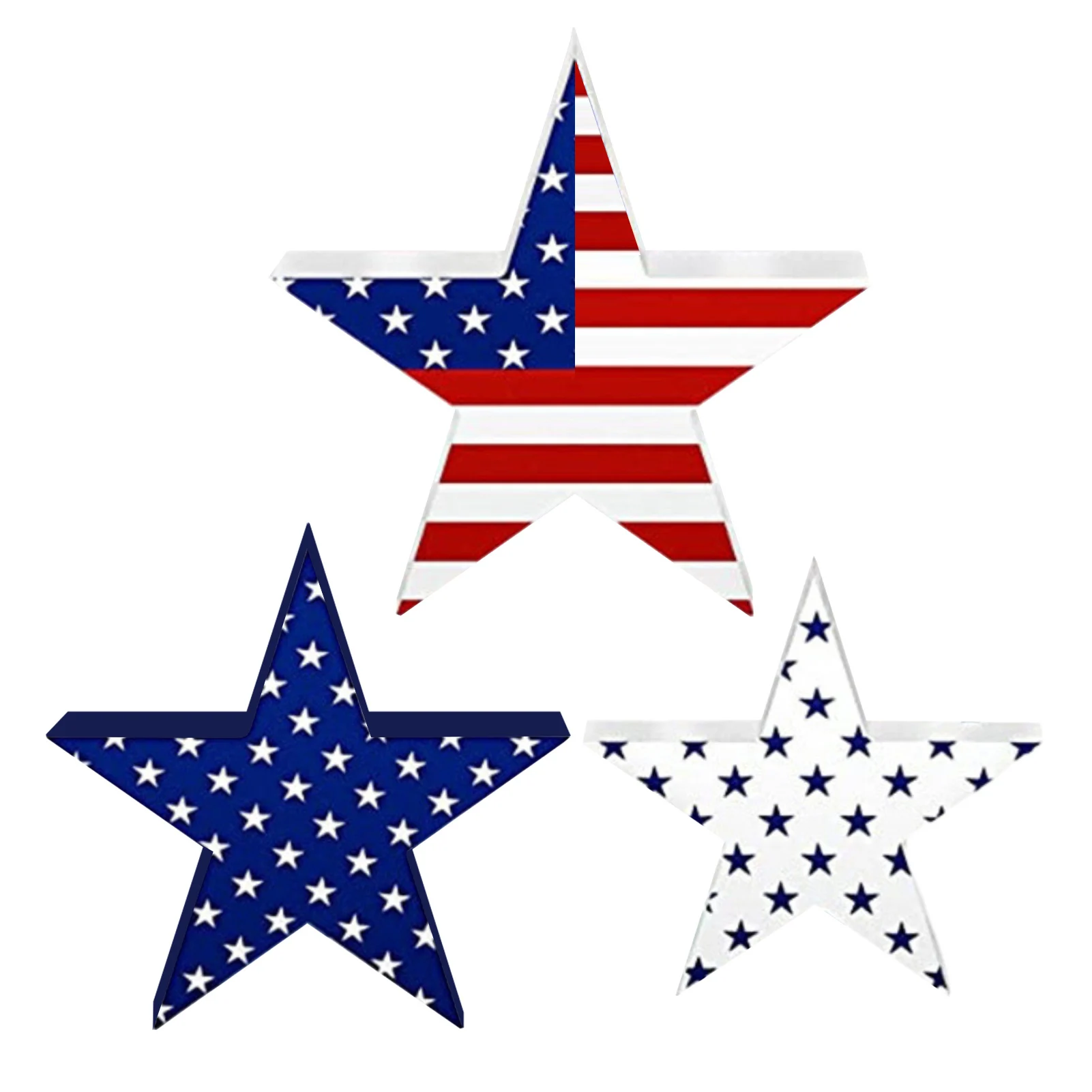 3 Blue Stars Clipart