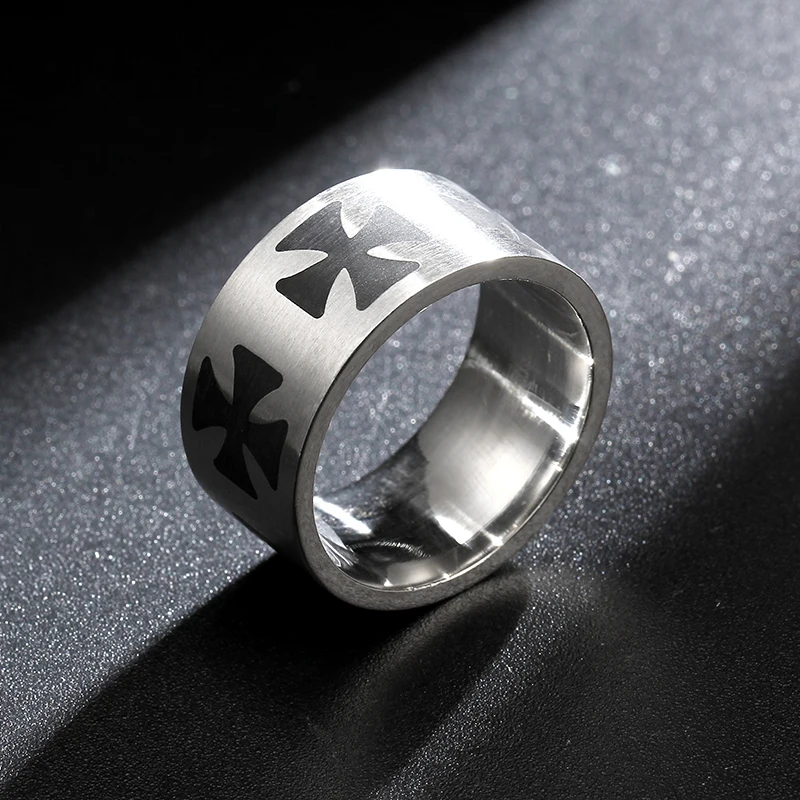Gothic-German-Army-Iron-Cross-Biker-Ring-Cool-Fashion-Cross-Ring ...