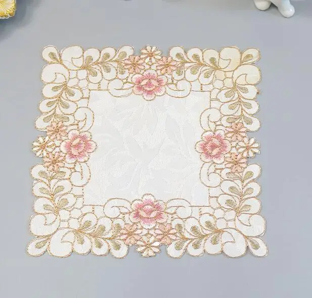 SET DE TABLE,ivory 1-square 25cm--Napperon de table en satin en ...