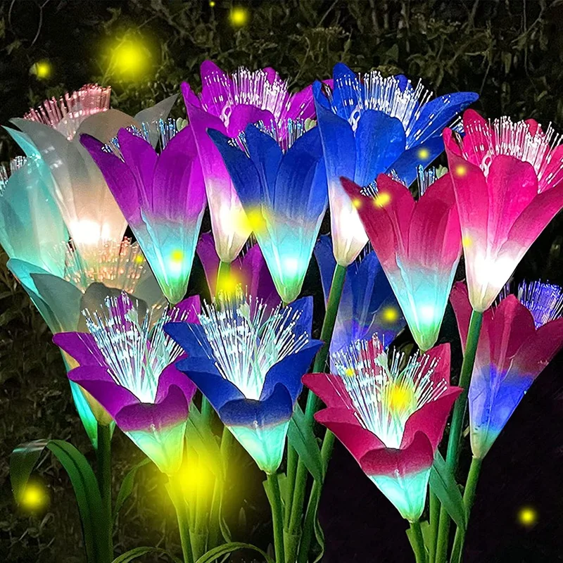 Outdoor-Solar-Lights-Lily-Lawn-Lamps-Garden-Patio-Decorations ...