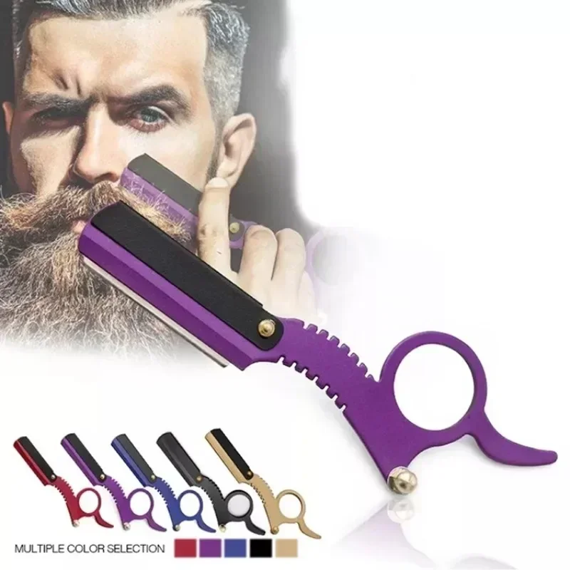 Straight-Edge-Barber-Razor-Haircut-Beard-Eyebrow-Shaving-Tool-Manual ...