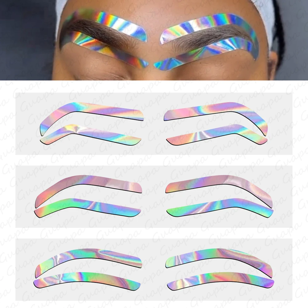 Rainbow-Color-Brow-Shape-Tape-for-Airbrush-Machine-Brow-Guide ...