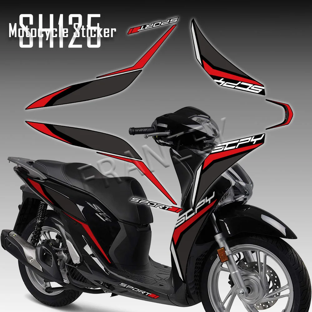 For-Honda-SH125-SH-125-3M-Motorcycle-Front-Body-Stickers-Set-Fairing ...