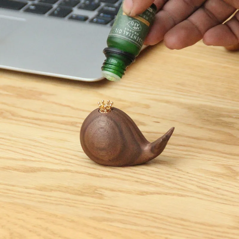 Whale-fish-fragrance-diffuser-hand-carved-black-walnut-wood-home ...