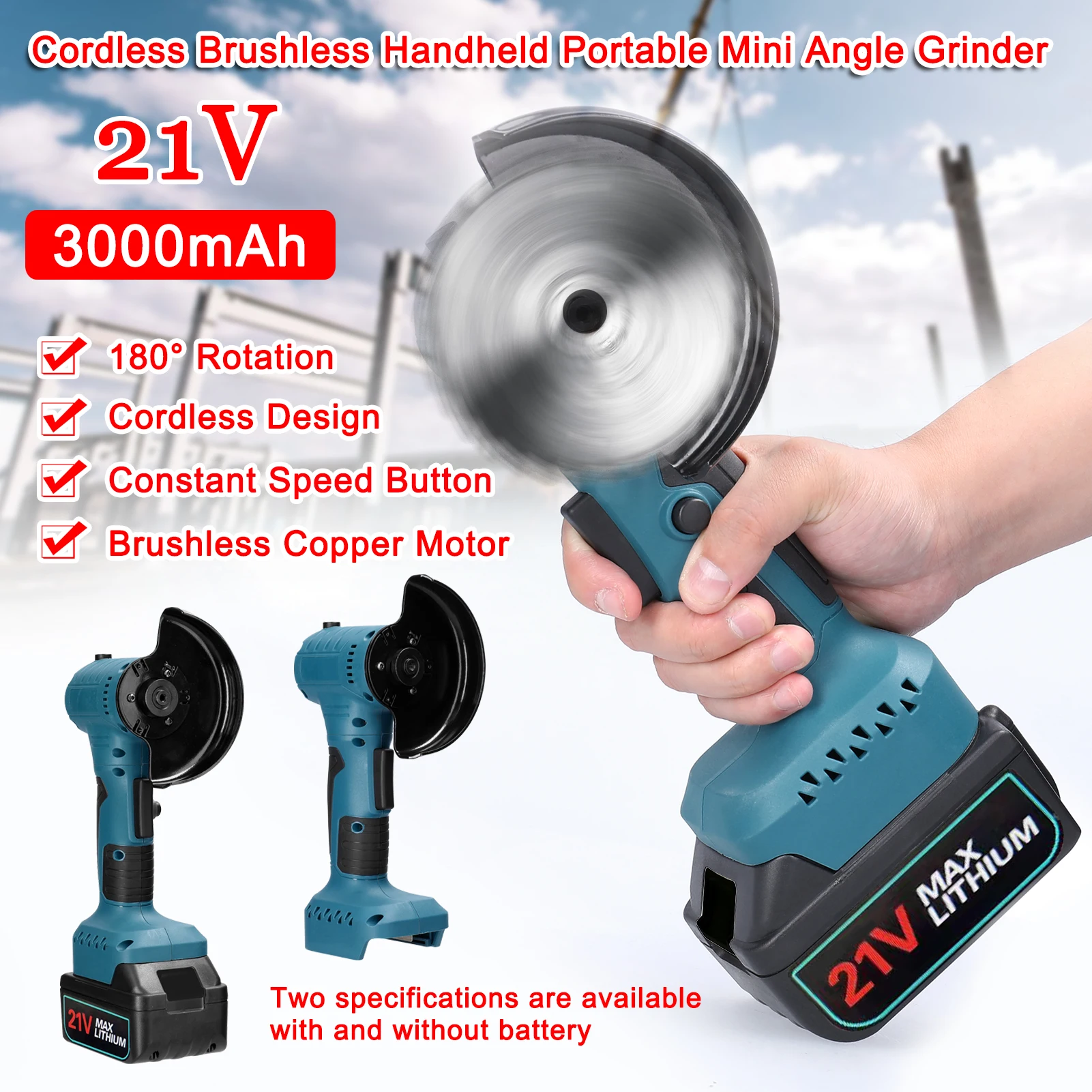 Handheld-21V-Cordless-Brushless-Portable-Mini-Angle-Grinder ...