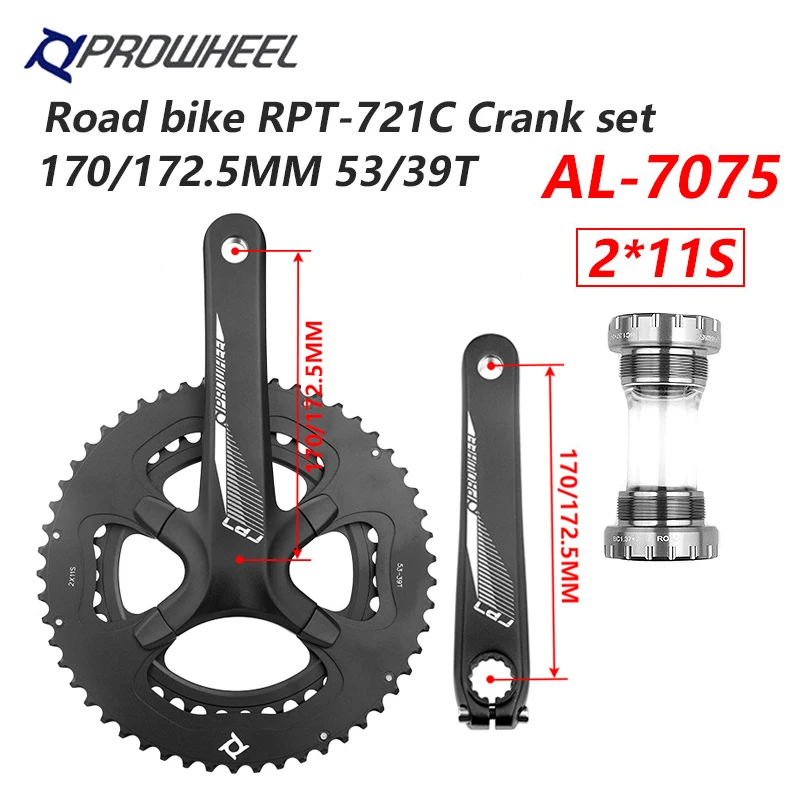 PROWHEEL-110BCD-53T-39T-Road-Bicycle-Crankset-2x11S-170mm-172-5mm-7075 ...