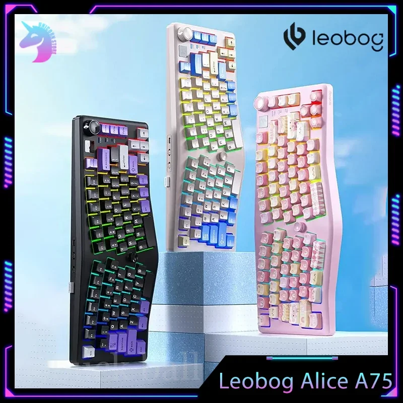 New-Leobog-Alice-A75-Mechanical-Keyboard-3Mode-2-4G-Wireless-Gamer ...