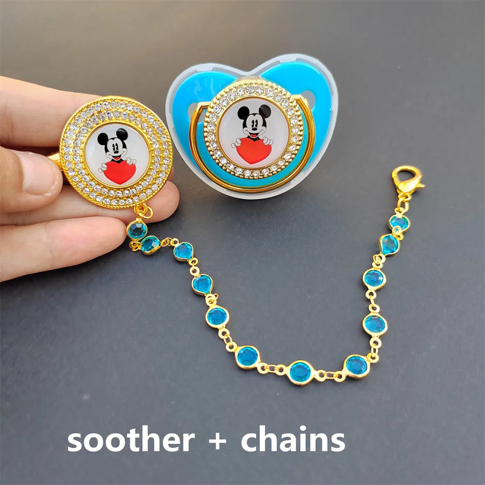 Disney-Newborn-Baby-Pacifier-Enclosed-Lid-Rhinestone-Deluxe-Pacifier ...