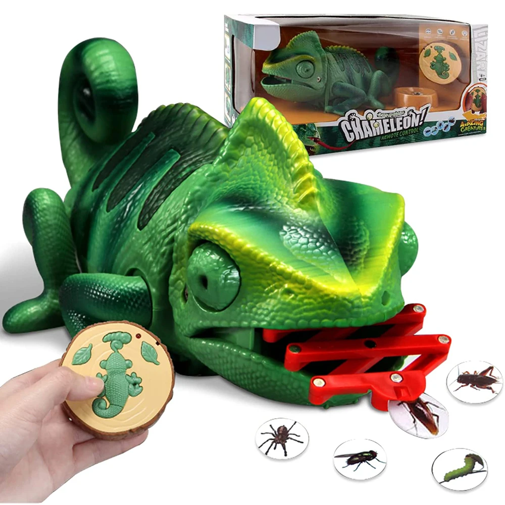 EBOYU-RC-Robot-Chameleon-Toy-with-Multi-Colored-LED-Lights-and-Bug ...