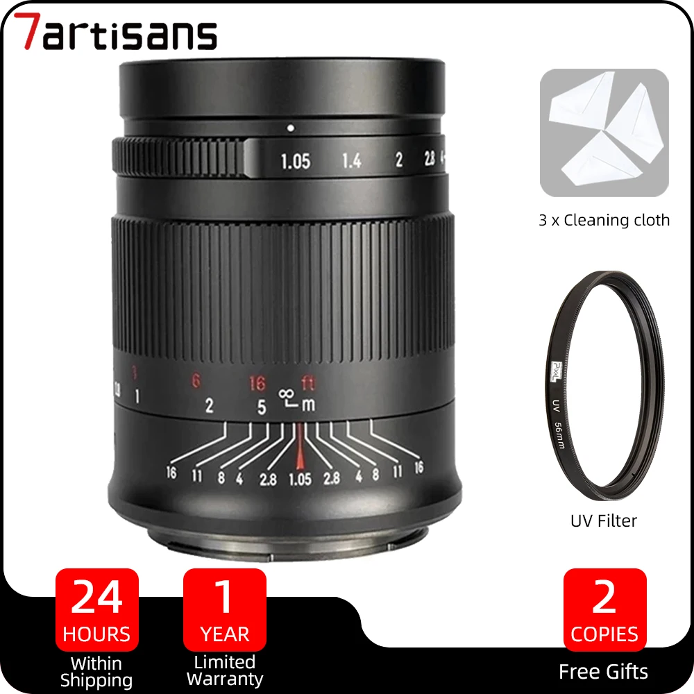 니콘 Z 캐논 RF 소니 E 라이카 시그마 L 마운트 카메라 렌즈용, 7artisans 50mm F1.05 풀 프레임 대형 조리개 인물 렌즈