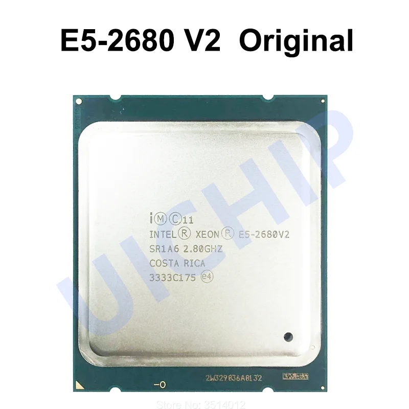 Intel Xeon E5 2680v2 E5 2680v2 E5 2680 V2 2.8 GHz Ten Core Twenty ...