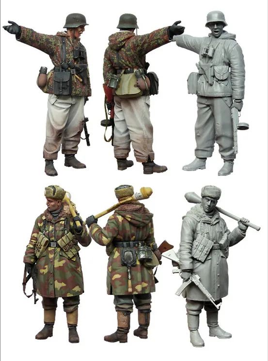 1/35 Scale Die-cast Resin Figure Wwii Character Model Assembly Kit (2 ...