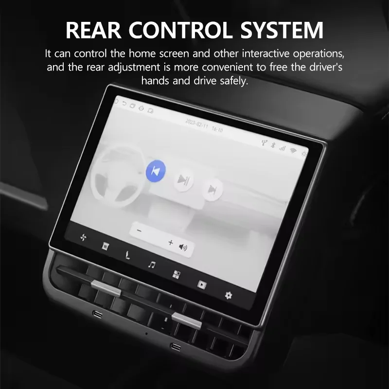 YJANG 8.66 inch Rear Display Screen for Tesla Model 3 2017-2023 Model Y ...