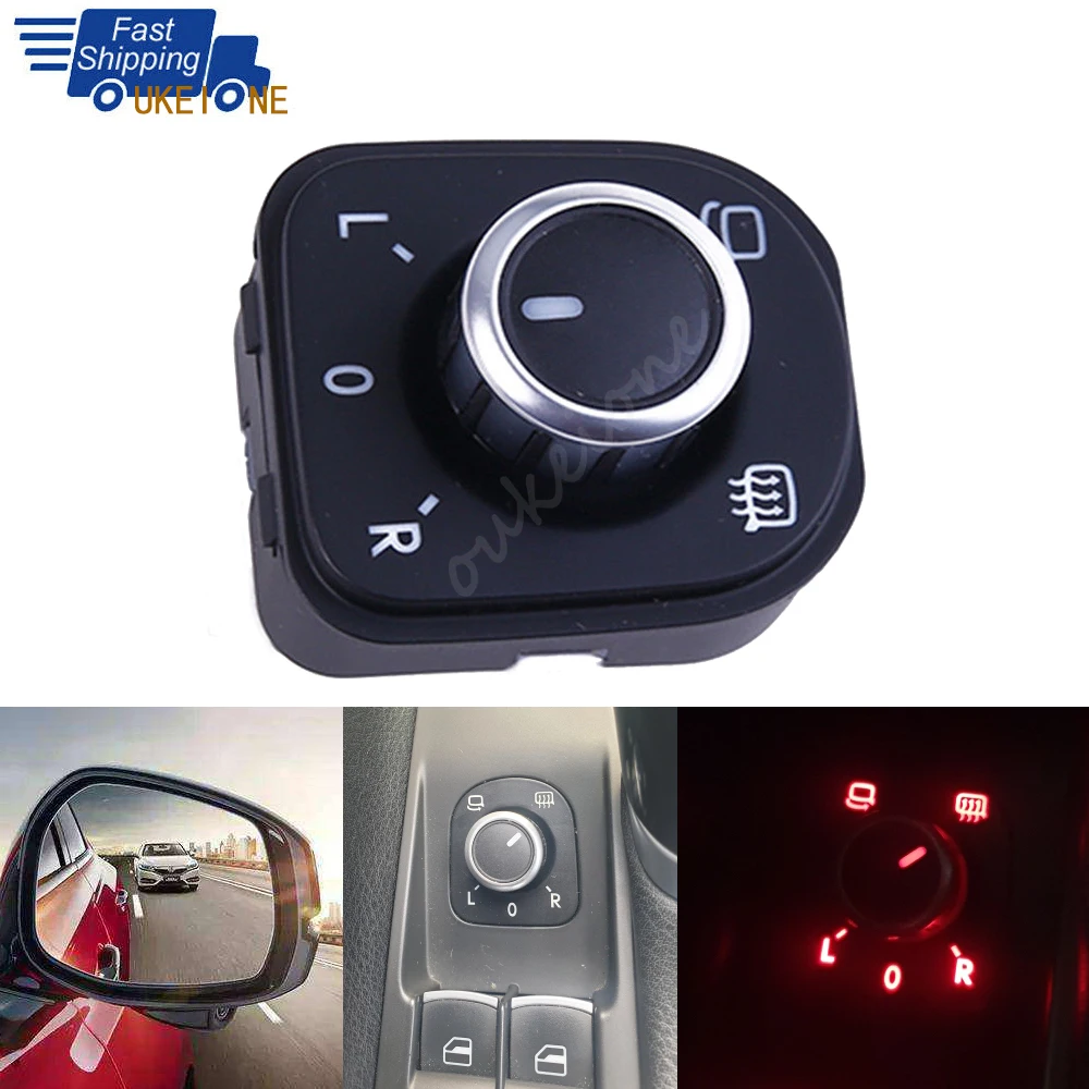 Rear-View-Mirror-Adjust-Knob-Control-Switch-Button-for-Volkswagen-VW ...