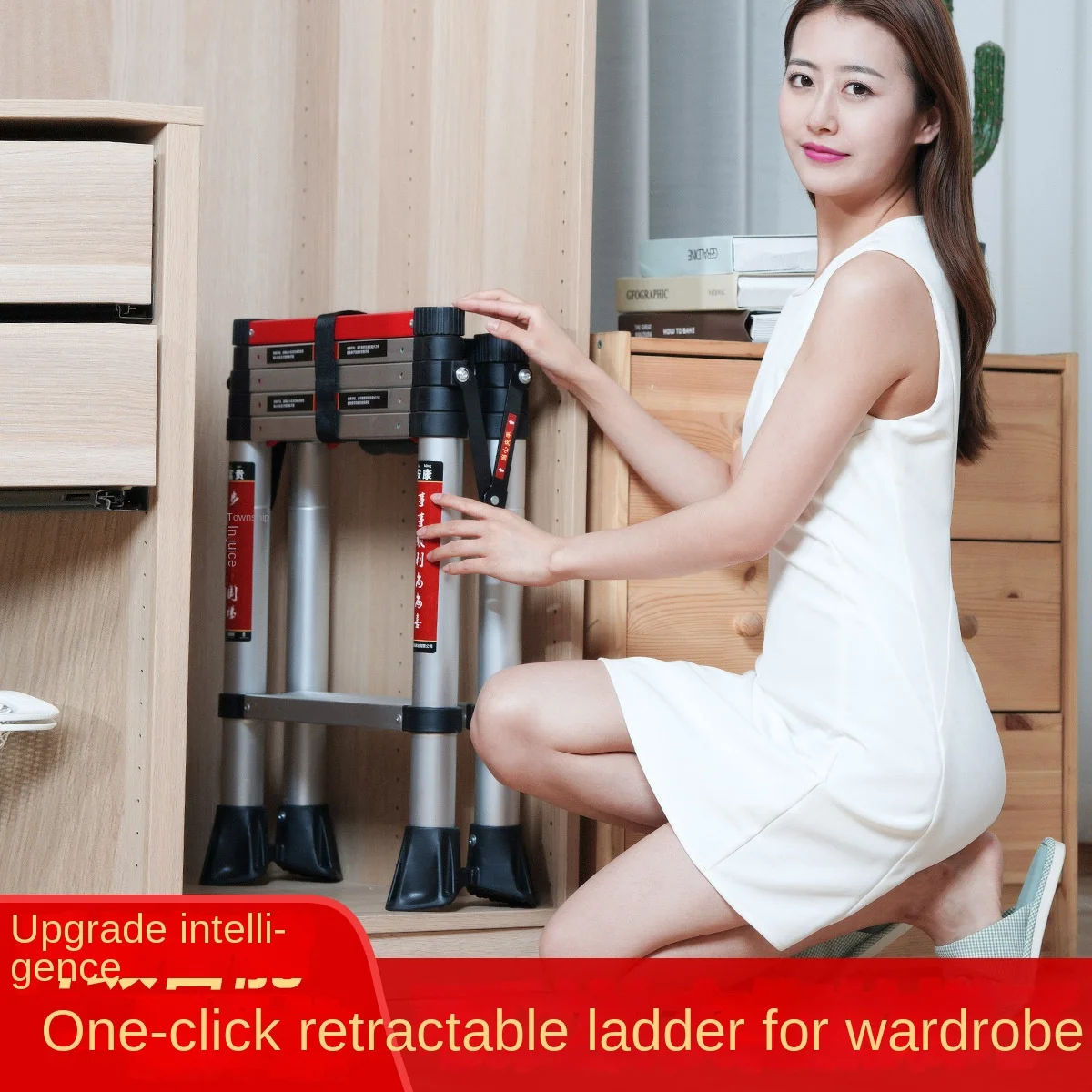 Household Aluminum Alloy Ladder Collapsible Trestle Ladder Indoor ...