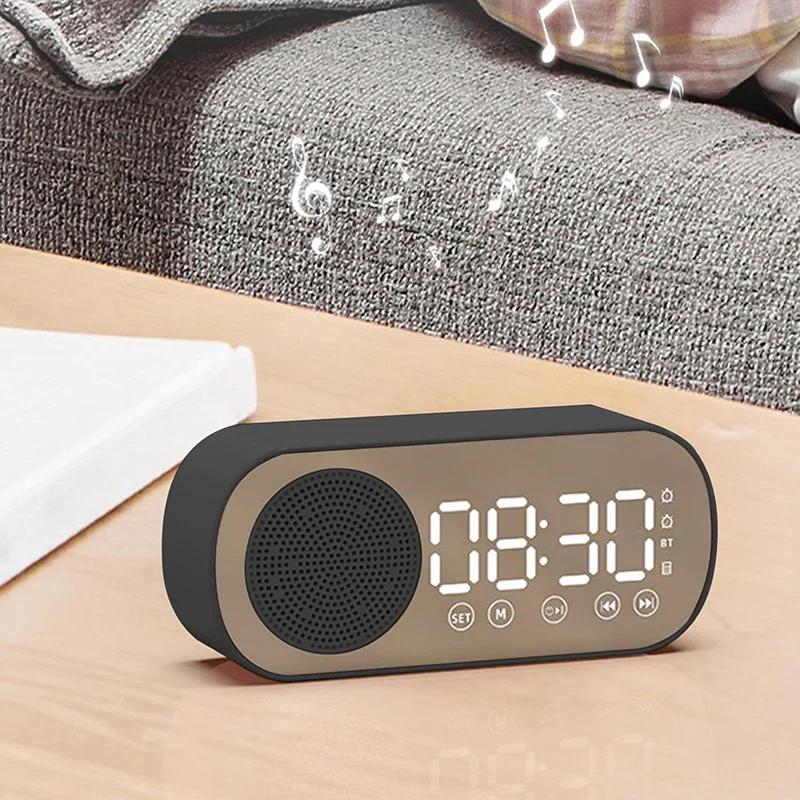 Portable-Electronic-Digital-Alarm-Clock-HiFi-LED-Mirror-Screen-Alarm ...