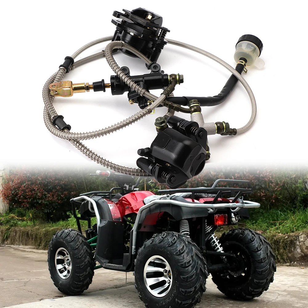 Foot Brake Rear Hydraulic Double Disc Brake Caliper Assembly For 150cc ...
