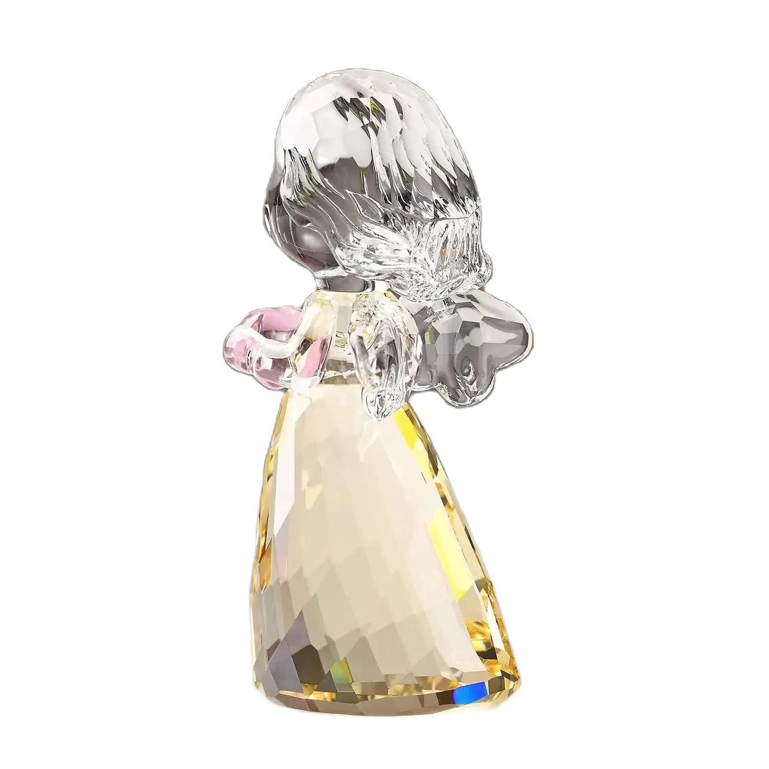Champagne-Crystal-Guardian-Angel-Figurine-Handmade-Glass-Angel-Statue ...